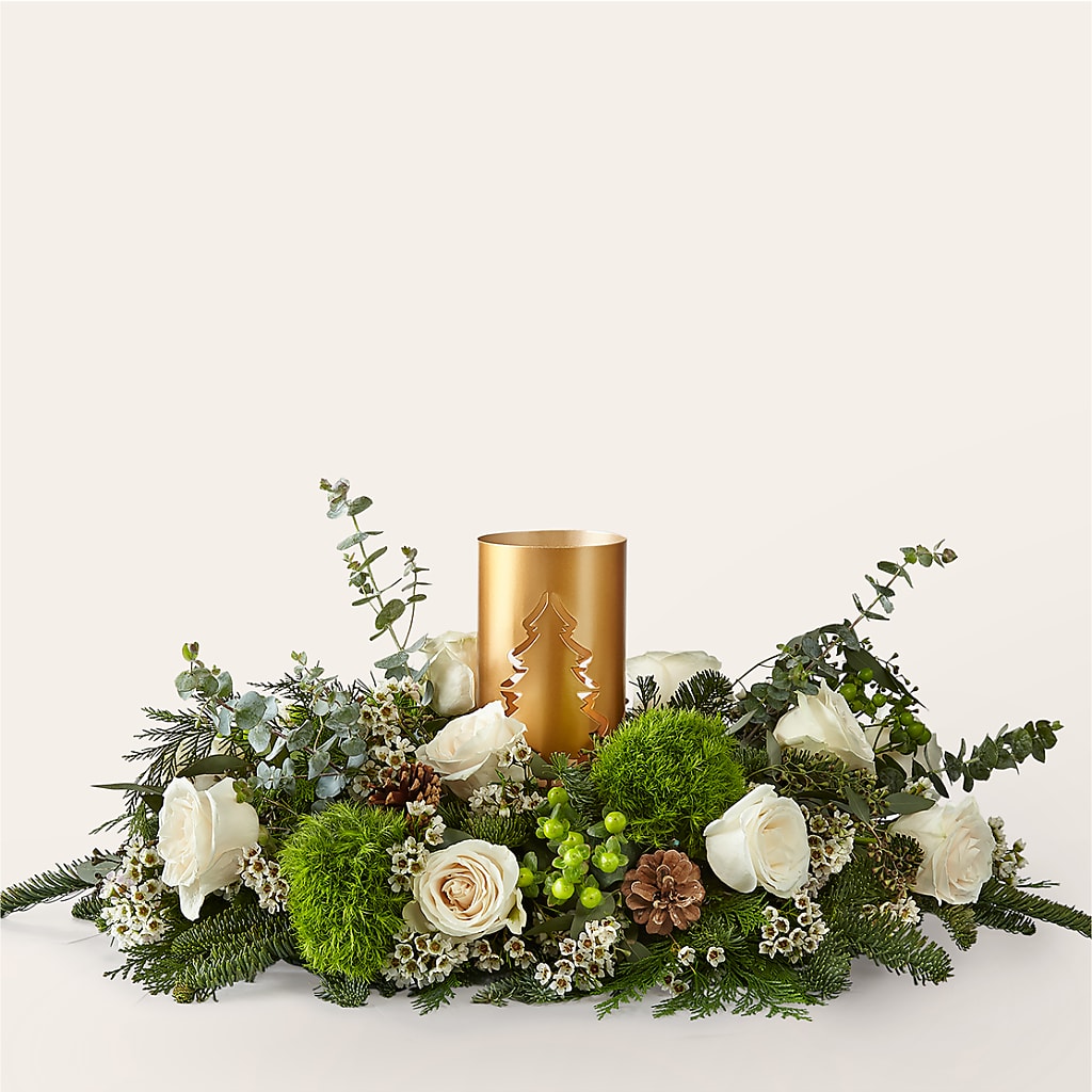 Chestnuts Roasting Centerpiece–House of Blossoms & Gifts